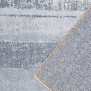 jinchan Area Rug 2x6 Runner Rug Modern Abstract Rug Indoor Contemporary Distressed Carpet Foldable Thin Rug Hallway Mat Kitchen Light Grey Print Floor Cover Non Slip Bedroom Living Room Dining Room