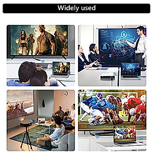 ANYGET Wireless HDMI Transmitter and Receiver, Wireless HDMI Extender Kit,Designed for Laptops,PC,HDMI Dongle Adapter,Support 2.4/5GHz for Streaming Video/Audio from Laptop, PC to HDTV/Projector