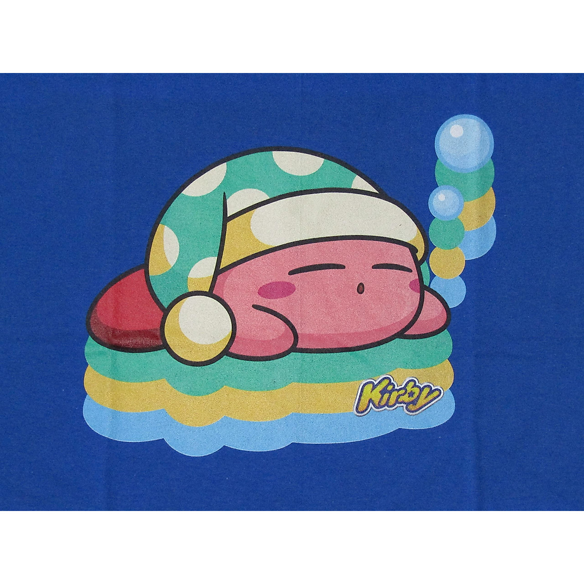 Kirby Main Character Sleeping Boy's Royal Blue T-Shirt-XS