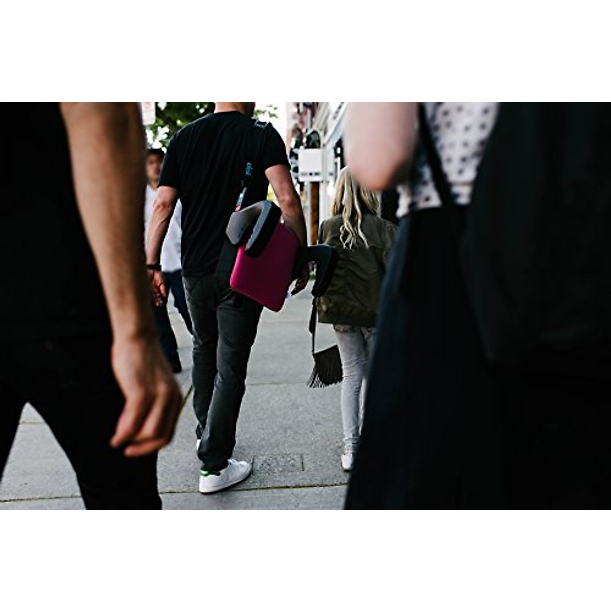 Clek Olli Backless Booster Car Seat with Rigid Latch, Thunder