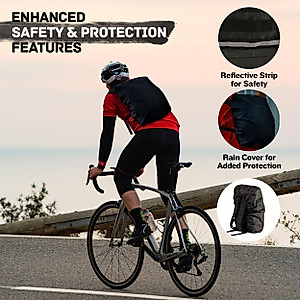 TRAVELLER TRIBES 20L Small Packable Daypack with Rain Cover, Lightweight Backpack for Men Women, Foldable Backpack for Travel, Outdoor, Hiking, Camping (Black)