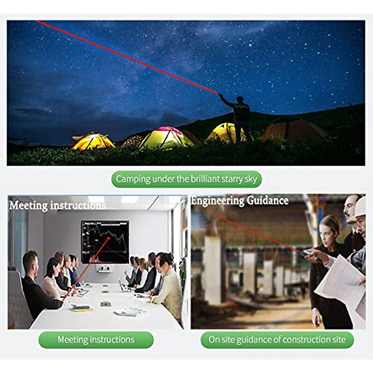 Red Laser Pointer High Power Long Range Strong Light Laser Pointer Pen, [2000 metres] Tactical Red Lazer Pointer Presentation Dot USB Rechargeable for Teaching Hunting Outdoor Astronomy Cat Laser Toy