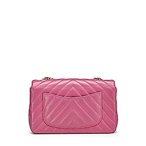 CHANEL, Pre-Loved Pink Chevron Lambskin Classic Flap Mini, Pink