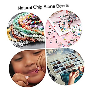Didiseaon Gravel Natural Stone Natural Gemstone Beads DIY Kits Gemstone Jewelry Healing Stones Jewelry Spacer Beads Irregular Chips Beads DIY Spacer Beads Loose Bead Stone Spacer Beads 1 Box