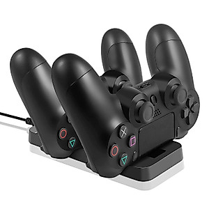 PS4 Controller Charger Dual Charging Station Dock for PlayStation 4 DualShock Controllers(PS4, PS4 Pro, PS4 Slim)