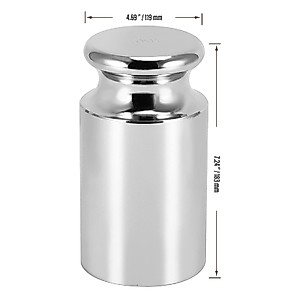 MUKLEI 5 KG Calibration Weight, 5000g Precision Class M1 Steel Scale Calibration Weight with Chrome Finish, Precision Steel, Calibration Weight for Digital Scale, Silver