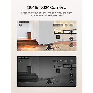 faroro Dog Camera with Treat Dispenser, 2.4G WiFi Pet Camera with Two Way Audio and 1080P Full HD Night Vision for Treat Tossing and Monitoring Your Pet Remotely