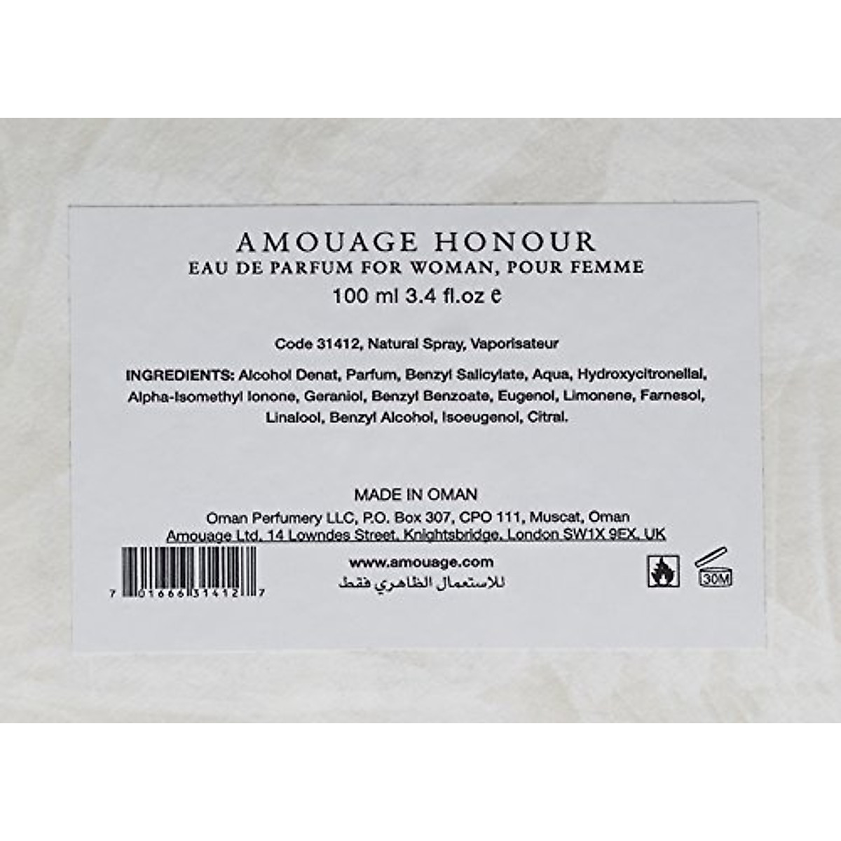 AMOUAGE Honour Women's Eau de Parfum Spray, 3.4 Fl Oz