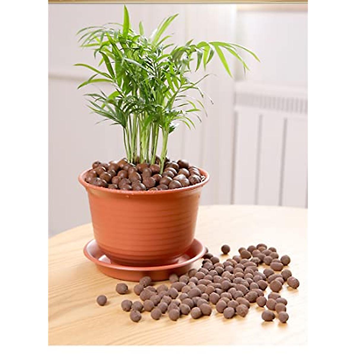 SiynannLawn 8LBS Expanded Clay Pebbles Grow Media Drainage Rocks for Potted Plants,Aquaponic,Aquarium,8-14mm Leca Balls for Hydroponics,Leca for Plants