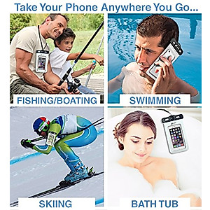 Voxkin ★ Premium Quality Universal Waterproof Case Including Armband ✚ Compass ✚ Lanyard - Best Water Proof, Dustproof Bag for iPhone 12 Pro Max, 12 Mini, S21 Ultra, S20, OnePlus 8, Pixel 5