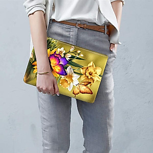 Case for Samsung Galaxy Tab A8 10.5 Inch 2022 Model (SM-X200/X205/X207), Galaxy Tab A8 10.5 inch Tablet Cover, Slim Folding Stand Cover with Auto Wake/Sleep, Sunflower Butterfly