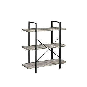 Coaster Furniture Bookcase Grey Driftwood and Gunmetal 805815