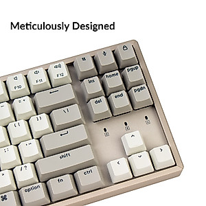 Keychron K8 87 Keys Tenkeyless Layout Wireless Bluetooth Mechanical Keyboard for Mac, Multitasking Type-C Wired Gaming Keyboard for Windows with Keychron Mechanical Brown Switch Aluminum Frame