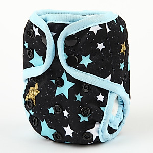 Sigzagor Newborn Baby Diaper Nappy Cover 8lbs-10lbs (Stars)