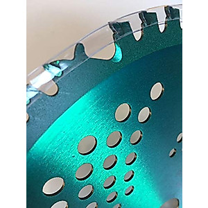 2pk--8"--44t/56t Combo Pack -- (1) 44t Green Viper (1) 56t red Razor -- "Hybrid" Pack -- RENEGADE BLADE® - GS1 Barcoded Shelf Hanging Blister Pack-- Carbide Brush Cutter Blades, 203mm Dia.