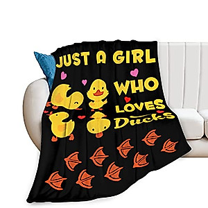 Ducks Soft Throw Blanket All Season Microplush Thick Warm Blankets Tufted Fuzzy Flannel Throws Blanket for Bed Sofa Couch 60"x50"