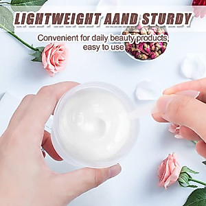 9Pcs 3.4oz/100ml Cosmetic Pot Jars,Empty Wide-Mouth Plastic Jars with Dome Lids for Facial Mask Mixing,Hair Dye,Body Butter/Lotion,Travel Storage Samples Containers-9Pcs of Spatulas Included