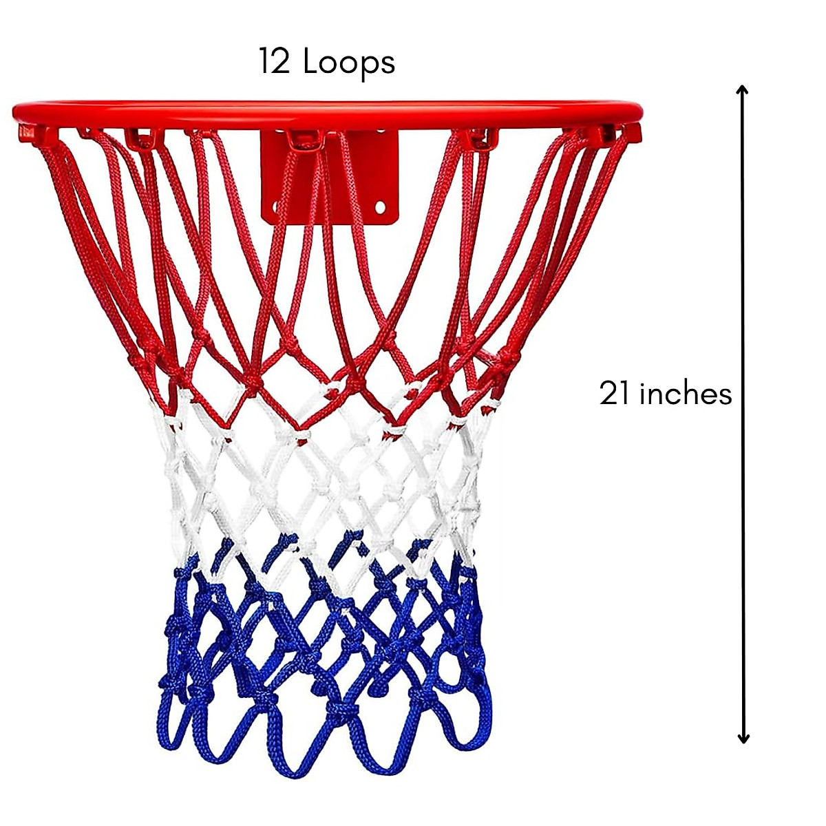 SperoPro Basketball Net - 7.16 Oz Professional Basketball Net Replacement Outdoor All Weather Anti Whip - Heavy Duty Basketball Hoop Net Replacement for Indoor or Outdoor Rim