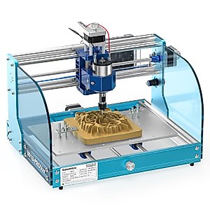 Genmitsu 3018-PROVer V2 CNC Router Machine with Full Aluminum Structure for Beginner, Mini Milling Engraver Kit with Z-Probe, Limit Switches, E-Stop, Ideal for Wood, Acrylic, MDF, Plastic, PVC