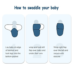 SEZUO Boys Swaddle Set, Large, 3pcs Wrap Blankets with 3pcs Baby Cotton Caps,3-6 Months (Doodle Dinosaur)