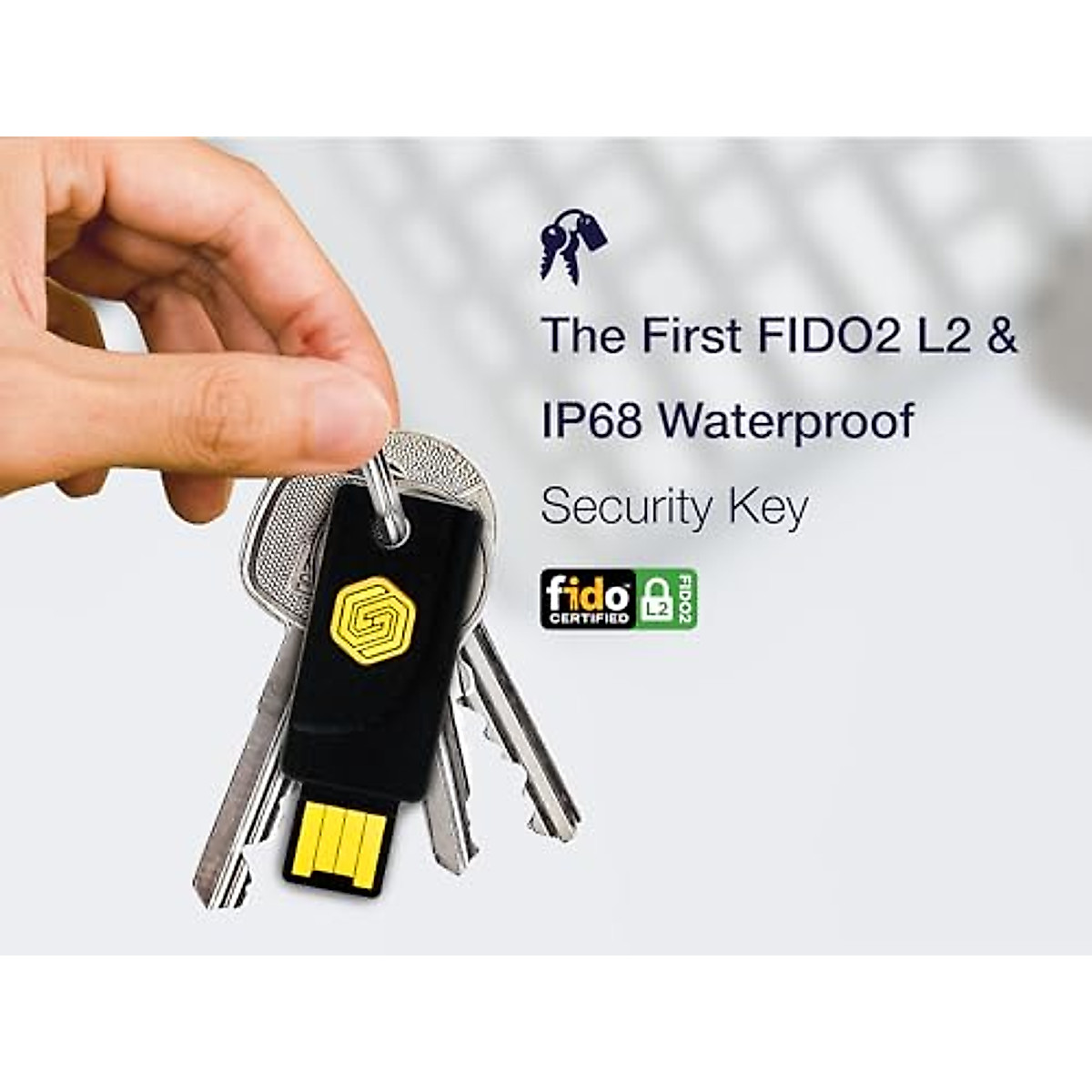 GoTrust Idem Key – A, IP68 Waterproof, Multi-Protocol Two-Factor Authentication Security Key, USB-A/NFC, FIDO2 L2 Certified - Safeguard Your Online Accounts