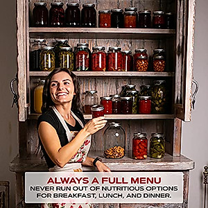 Wide Mouth Canning Lids, 100-Pack – Create Airtight Seals on Mason Jars to Preserve Food for Meal Prep & Emergency Food Storage – 3.4 In. Metal Lids with Silicone Seals – Canning Supplies by FORJARS