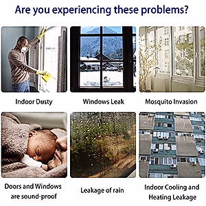 TAROSE Weather Stripping, Silicone Door Seal Strip Door, Window, Transparent 16 Feet Long (Width 25mm)