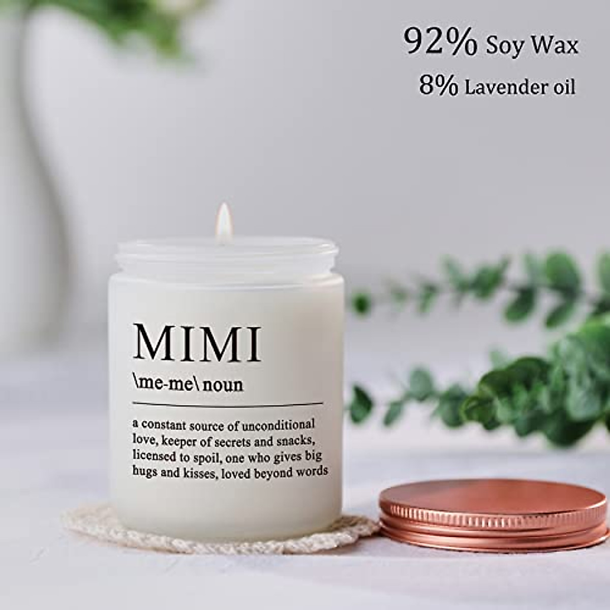 Mimi Gifts- Funny Mimi Birthday Gift, Mother’s Day Gifts for Mimi Grandma Grandmother, Mimi Definition Candle