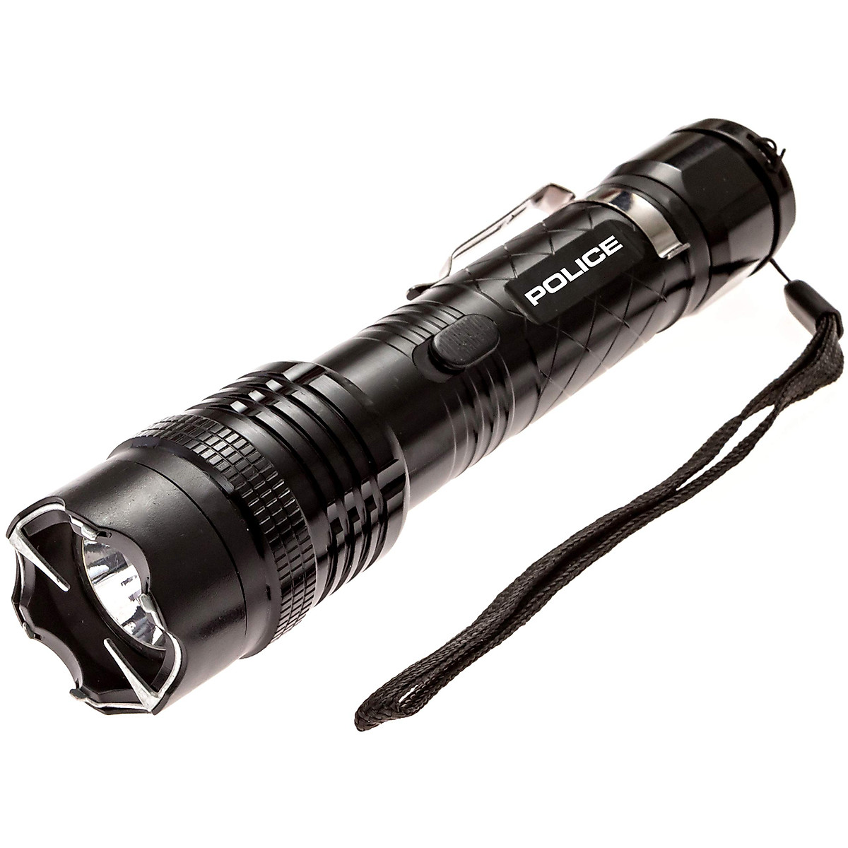 Police Stun Gun 1158 - Aluminum Series 59 Billion Rechargeable with LED Tactical Flashlight