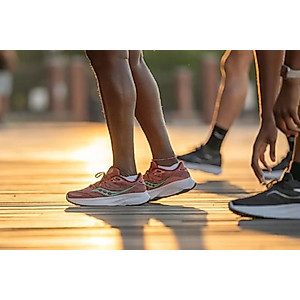 Saucony Men's RunDry Mesh Ventilating Comfort Fit Performance No-Show Socks, Available in M-XXL (6, 12, 18, White (6 Pairs), Large