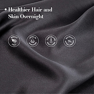 Inala Empowered Pillowcase - Pillowcase for Hair and Skin Health - 100% Mulberry Silk - Hypoallergenic Soft Breathable Pillow Case - Reduces Friction and Tangles - -19mm Better Grade 6A Silk