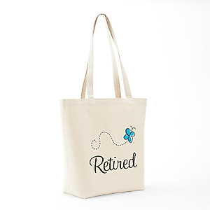 CafePress Pretty Retired Retirement Tote Bag Canvas Tote Shopping Bag