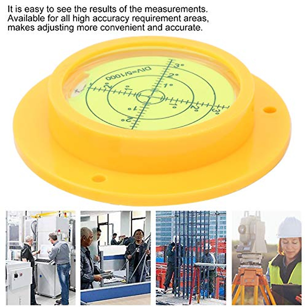 Bubble Spirit Level, 90x17mm Circular Bullseye Level Inclinometers for Phonograph for Turntable