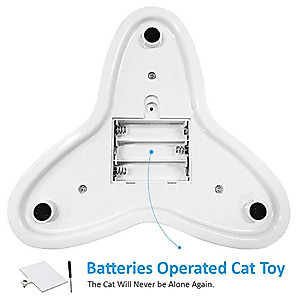 Flurff Zenes Cat Toys, Funny Exercise Electric Flutter Rotating Kitten Toys, Cat Teaser with Butterfly Replacement