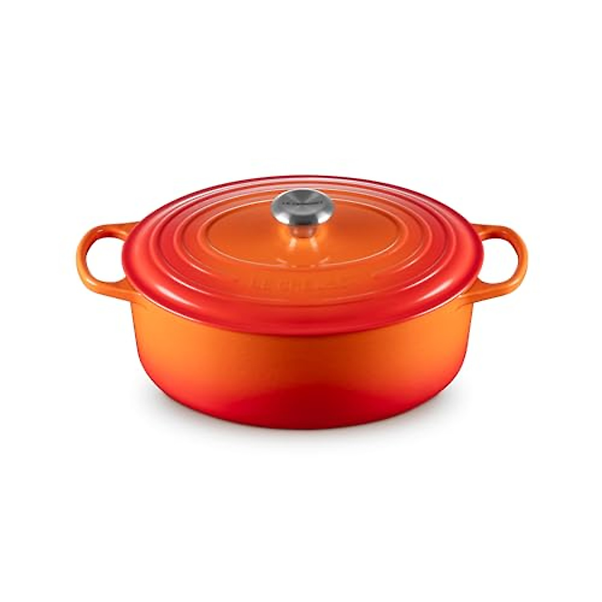 Le Creuset Enameled Cast Iron Signature Oval Dutch Oven, 6.75 qt., Flame