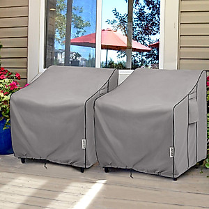 BOLTLINK Patio Chair Covers Waterproof, Heavy Duty Outdoor Furniture Covers Fits up to 33W x 34D x 31H inches -2 Pack