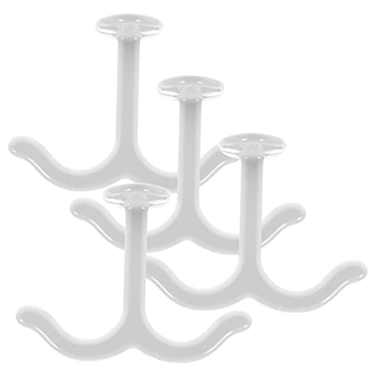 VILLCASE 4pcs Closet Garage Hat Robe Clothes Prong Top Wardrobe Bag Cabinet Coat Towel Hanging Hooks Hook Under Multifunction Kitchen Metal Bathroom Hangers Double Ceiling Clo Hanger