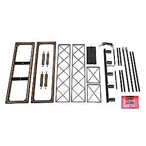 LALUZ Farmhouse Chandelier, 5-Light Chandeliers for Dining Room, 32" Rustic Wood Kitchen Island Lighting