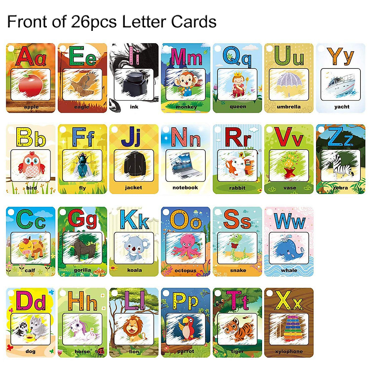 Coolplay A-Z 26 Alphabet Water Cards, Children Drawing Card for Kids Educational Toys for Travel