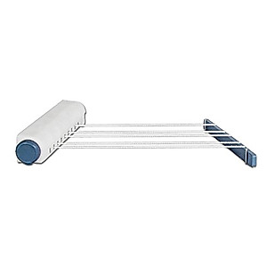 Smart Design Retractable Clothesline w/Mounting Hardware - Retractable, Expandable Design - for Hanging, Drying, Clothing, Linens - Home Organization (5 Lines x 60 Feet)