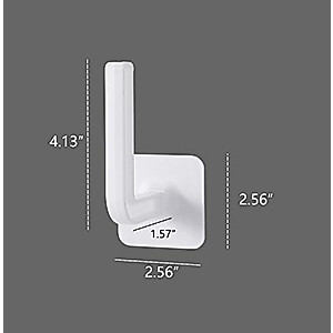 Maocufan Adhesive Hooks， Waterproof Oilproof Hooks for Keys ，Bathroom Shower ， Kitchen，Seamless Hooks ，Multi-Function Hook，2PCS