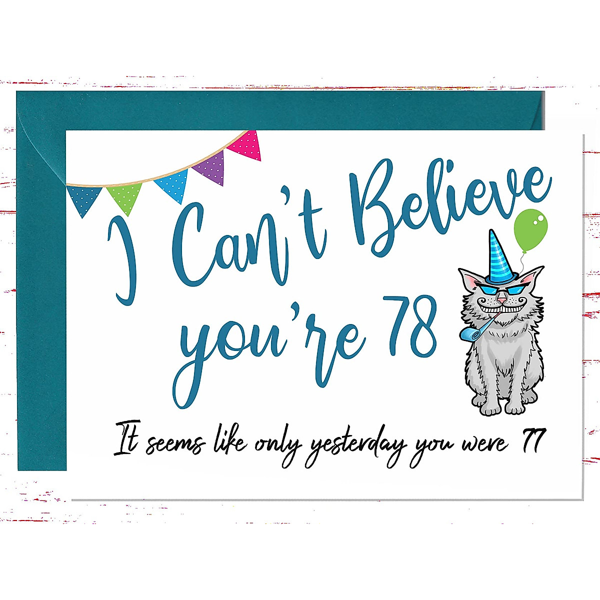 Audacious Cards 78th Birthday Card - Funny Joke 78th Birthday Card for 78 Year Old Birthday