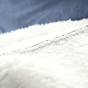 Women 2023 Fleece Lined Shirts Casual Long Sleeve Sherpa Warm Tops Round Neck Plus Size Solid Comfort Underwear Blue XL