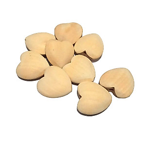 10pcs 30mm Unfinished Wood Hearts Beads with Holes Natural Heart Shape Wooden Bead for Bracelet Handing Materials DIY Beading Accessories (1.18in 10pcs)