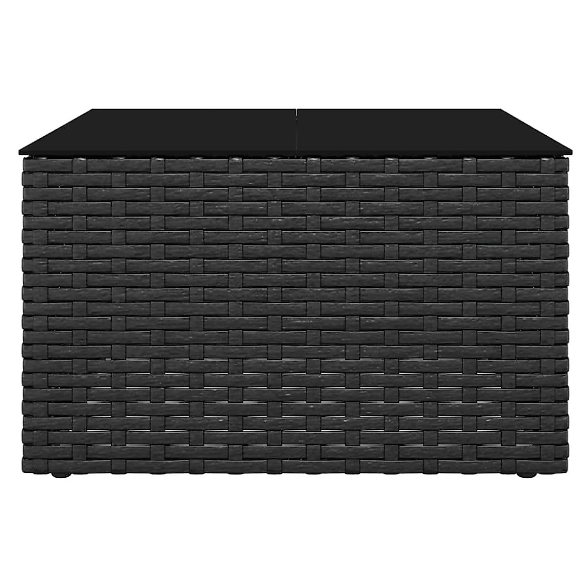 vidaXL 2 Piece Patio Lounge Set - Black Poly Rattan with Comfortable Cushions and Convenient Coffee Table - Perfect for Outdoor Living Space