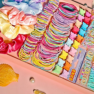 YANRONG Multicolor Hair Ties For Women Girls,Elastic Ponytail Holders Rubber Band For Thick Hair & Thin Hair Fashion Hair Accessories Set（2335PCS）