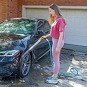 Fevone Leader Hose 3 ft Lead in Short Hose 5/8 Heavy Duty Flexible Drinking Water Hose, Garden hose Extender/Hose Reel Connector, 3/4 Solid Fittings