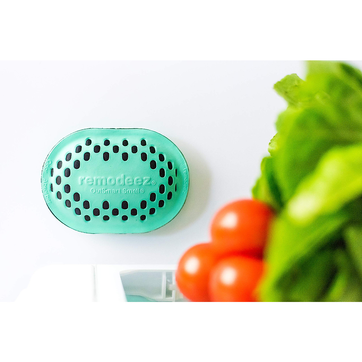 remodeez Refrigerator Deodorizer Eliminator, Nontoxic Coconut, Activated Charcoal, Natural Air Fresheners, Moisture & Odor Absorber for Fridge (Green)