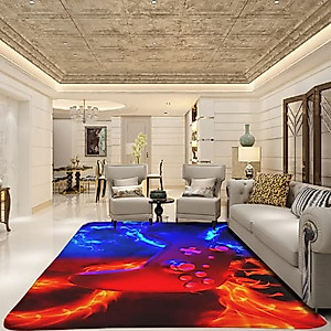 Game Rug Teen Boys Carpet, Gaming Rugs for Boy’s Bedroom with Game Controller Decoration Non Slip Floor Mat for Bedroom Living Room Playroom Sofa Indoor Outdoor Area 60x39inch
