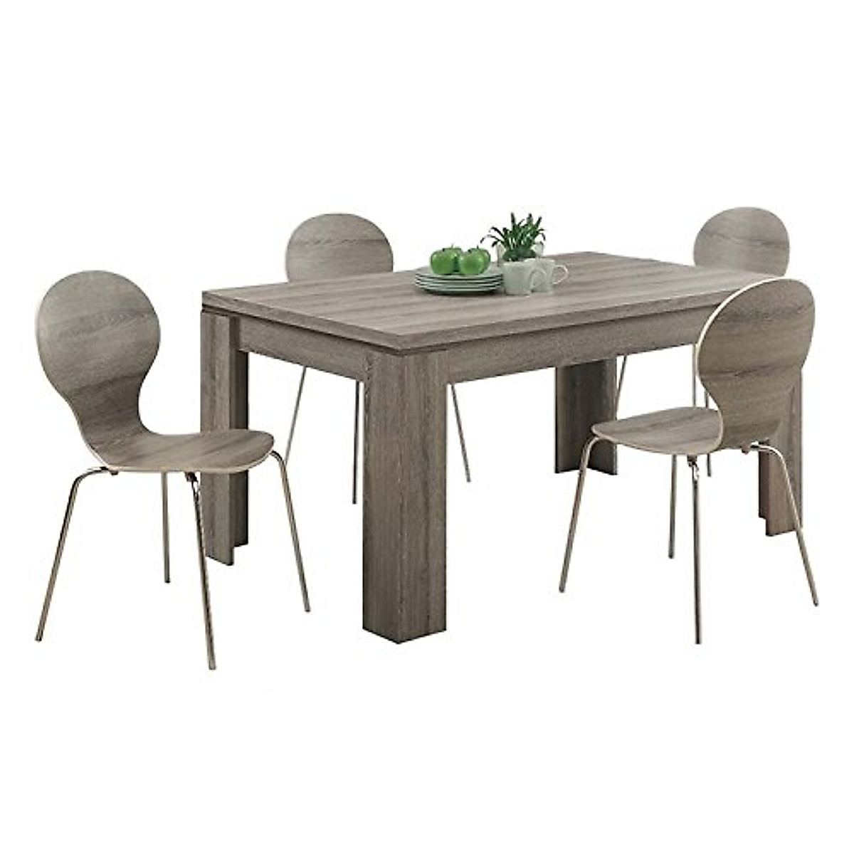 Monarch Specialties , Dining Table, Dark Taupe Reclaimed-Look ,60"L